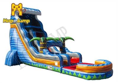 China Marble PVC Inflatable Water Slide Tropical Palm Tree Water Slide for sale