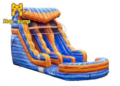 China Kids Inflatables Marbled Inflatable Water Slide Bouncy Castle For Water Park for sale