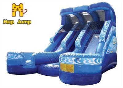 China 0.55mm PVC Inflatable Double Slip And Slide With Pool Water Pit for sale