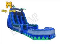 China Green Tropical PVC Inflatable Water Slides For Summer Cool Playing for sale