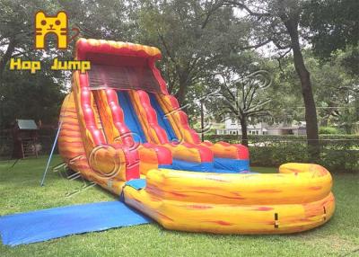 China Floating Game Water Park Inflatable Slide 0.55mm PVC Waterslide Jumper for sale