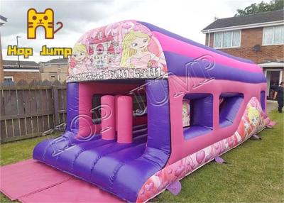 China Moonwalk Pink And Purple Bouncy Castle Inflatable Water Slide Jumping Castle for sale