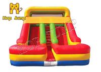 China Garden Huge Inflatable Dry Slide 20ft Double Lane Water Slide Jumpers for sale