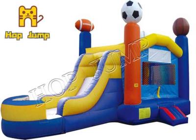 China GSKJ Carnival Games Kids Inflatables 4x7 Dry Slide Bounce House for sale