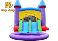 China 1000D PVC Inflatable Wet And Dry Jumping Castles Quadruple Stitching for sale