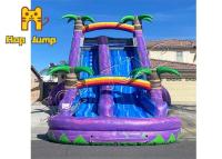 China Theme Park Kids Inflatables Tropical Palm Tree Inflatable Water Slide for sale