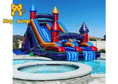 China HOP JUMP Polyvinyl Chloride Kids Inflatables Bounce House And Water Slide Combo for sale