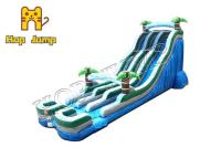 China Outdoor Games Palm Tree Inflatable Water Slide Blower Packed for sale