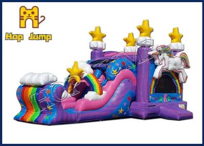 China Kids Inflatable Marbled PVC Inflatable Bounce Combo Slide Bouncy Castle for sale