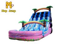 China Outdoor Games Palm Tree Inflatable Water Slide Blower Packed for sale