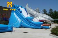 China Giant Shark Kids Inflatable Water Slide Backyard Water Park Games for sale