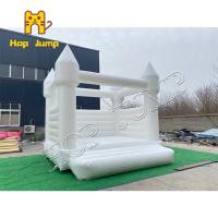 China 0.55mm PVC White Wedding Inflatable Bouncer Castle 14ft 15ft for sale