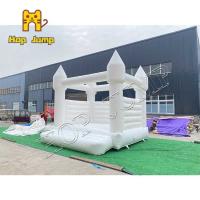 China 0.55mm PVC White Wedding Inflatable Bouncer Castle 14ft 15ft for sale