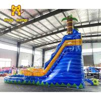 China 18ft 20ft 22ft Summer Playing Inflatable Water Slide With Water Pool for sale