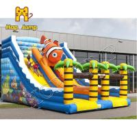 China Double Lane PVC Giant Inflatable Slide 18ft UV Protection for sale