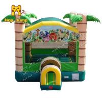 China UV Protective Palm Tree Inflatable Bounce House Unisex Fire Retardant for sale