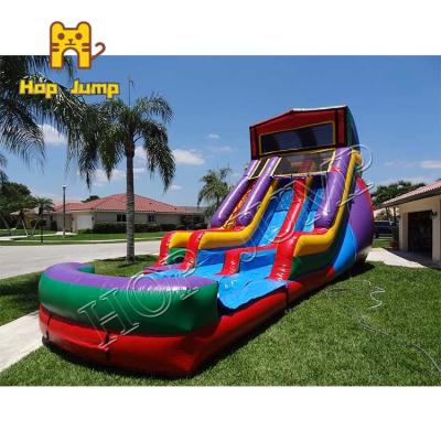China Playground 22ft 0.55mm Tall Double Lane Slide 18oz For Sport Games for sale