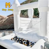 China 10ft 0.55mm PVC White Wedding Inflatable Bouncer Castle House Kids Jumper for sale