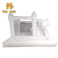 China 0.55mm White Color Inflatable Bounce Combo House With Slide Hop Jump for sale