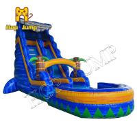China 18ft Commercial Water Inflatable Slide Bounce With Pool Marble For Teenagers for sale