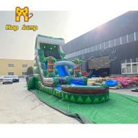 China Commercial Inflatable Water Slide Bounce House Blue Marble Tropical 22ft Slide for sale