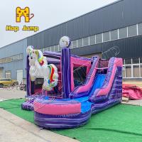 China Electric Blower Tarpaulin Bag Little Pony Inflatable Bouncer Slide Combo Castle for sale