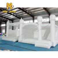 China Bouncer Slide Combo In White Wedding Inflatable Bounce House 0.55mm PLATO PVC for sale