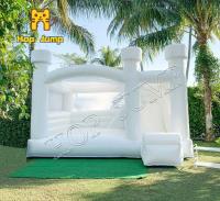 China 17ft White Wedding Bouncer Slide Combo  Inflatable Bounce House Combo With Slide for sale