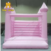 China PVC Pink Wedding Inflatable Bounce House 0.55mm 13ft Castle UV Resistant for sale