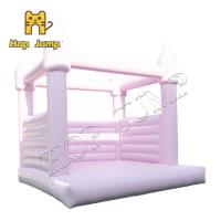 China PVC Pink Wedding Inflatable Bounce House 0.55mm 13ft Castle UV Resistant for sale