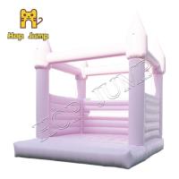 China PVC Pink Wedding Inflatable Bounce House 0.55mm 13ft Castle UV Resistant for sale