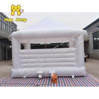 China 15ft  0.55mm PVC Gazebo White Bounce House Inflatable Castle Wedding for sale