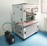 China Industrial Vacuum Freeze Dryer Lyophilizer 20F to 200F with Silicone Oil Heating -75C Cold Trap for sale