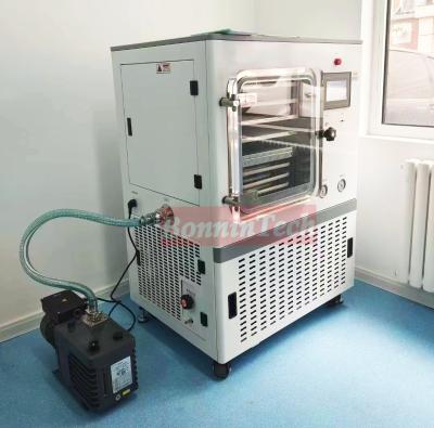 China Industrial Vacuum Freeze Dryer Lyophilizer 20F to 200F with Silicone Oil Heating -75C Cold Trap for sale