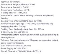 China TGA101 TGA103 Laboratory Thermogravimetric Analyzer 1250C High Sensitivity 0.001mW for sale