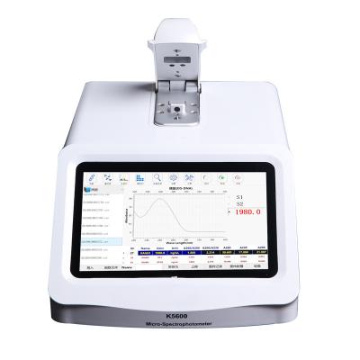 China K5600 Nucleic Acid Nanodrop Microvolume Spectrophotometer WIFI Remote ISO for sale