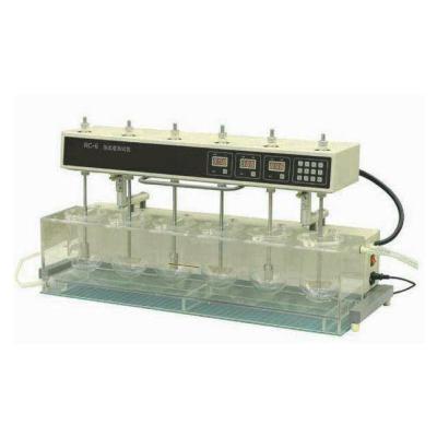 China RC-6 Tablet Dissolution Tester 6 Vessel LED Display MPU Automatic Control 20-200 rpm for sale