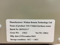 China YD-2 Tablet Hardness Testing Machine Pharmaceutical 2N To 199.9N Auto Diagnose for sale
