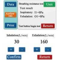 China EN149 Digital Mask Breathing Resistance Tester 20-160L/min Exhalation Inhalation for sale