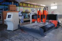 China 1325 Double Spindle Plane Stone Carving Machine With Two Rotary CNC Router for sale