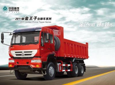 China SINOTRUK Golden Prince Dump Truck 10Wheels 336HP RHD 25-30tons ZZ3251N3641W for sale