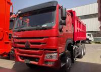 China Red Color SINOTRUK HOWO 6x4 Dump Truck 266HP LHD Type for sale