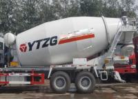 China 10CBM Trailer Mounted Concrete Mixer , RHD 10 Wheels Concrete Mixer Pump Truck for sale