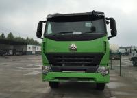 China 10 Wheels Lemon Green Tipper Dump Truck , Low Fuel Consumption Heavy Dump Truck for sale