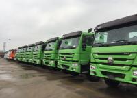 China Green Color Chassis 371HP Tipper Dump Truck 12 Wheels LHD 60 - 70 Tons 28CBM for sale