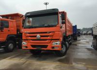 China Orange Sinotruk Howo Dump Truck 371 HP 12 Wheels LHD High Loading Capacity for sale