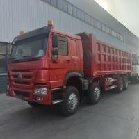 China SINOTRUK RED HOWO 400HP 8×4 TIPPER DUMP TRUCK LHD for sale