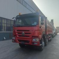 China SINOTRUK RED HOWO 400HP 8×4 TIPPER DUMP TRUCK LHD for sale