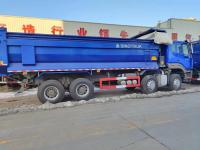 China RHD 8×4 10wheels 380HP Blue HOWO Tipper Truck High Horsepower for sale
