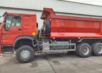 China LHD 6×6 10wheels ZZ3257V4357B1R 380HP Red All-drive HOWO Tipper Truck High Horsepower Lowfuel Consumption for sale